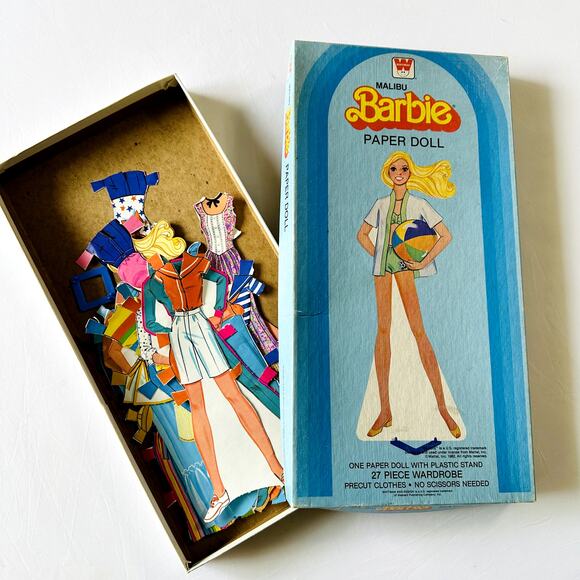 Barbie | Toys | Vintage 982 Mattel Malibu Barbie Paper Doll Box Set ...